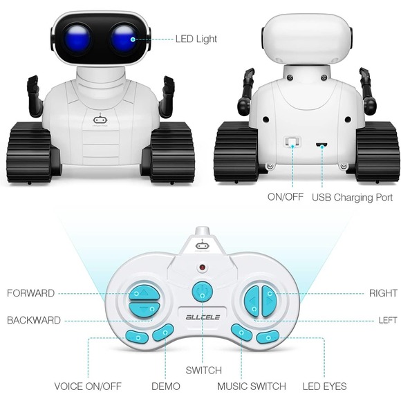 ALLCELE | Toys | Nib Lil Robot Friend Rc Robot Usb Rechargeable Super ...